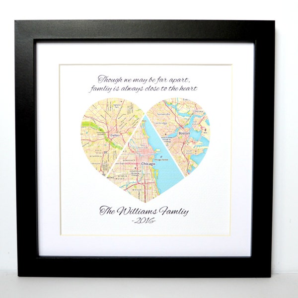 Heart Map Art - Etsy