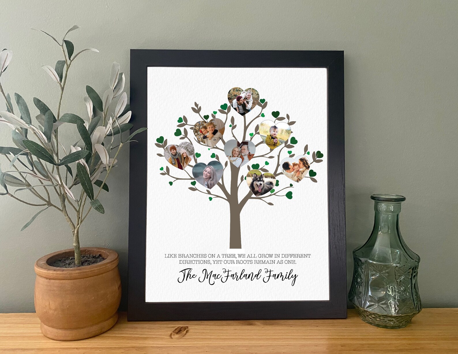 Our Roots Remain as One Family Photo Tree- Mothers Day Gift From Adult ...
