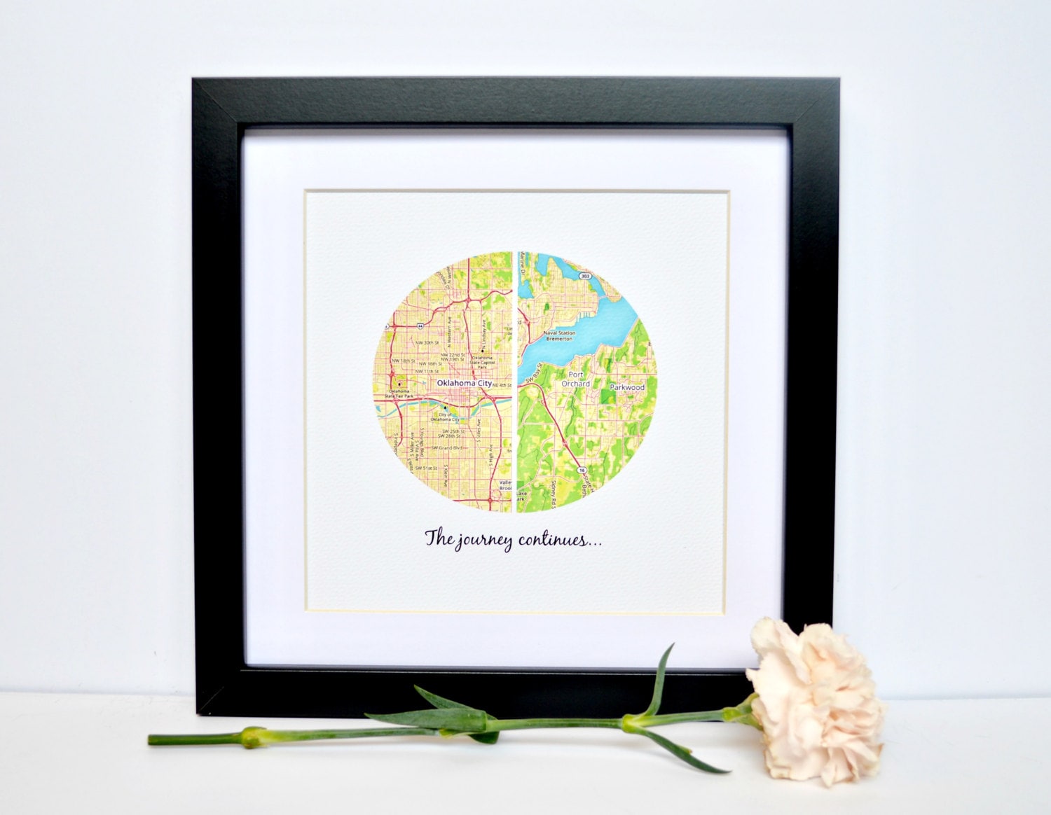 Split House Map Moving Away Gift the Journey Continues | Etsy