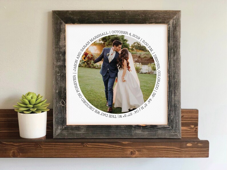 Wedding Picture Frame- Personalized Frame With Wedding Photo, Parents ...