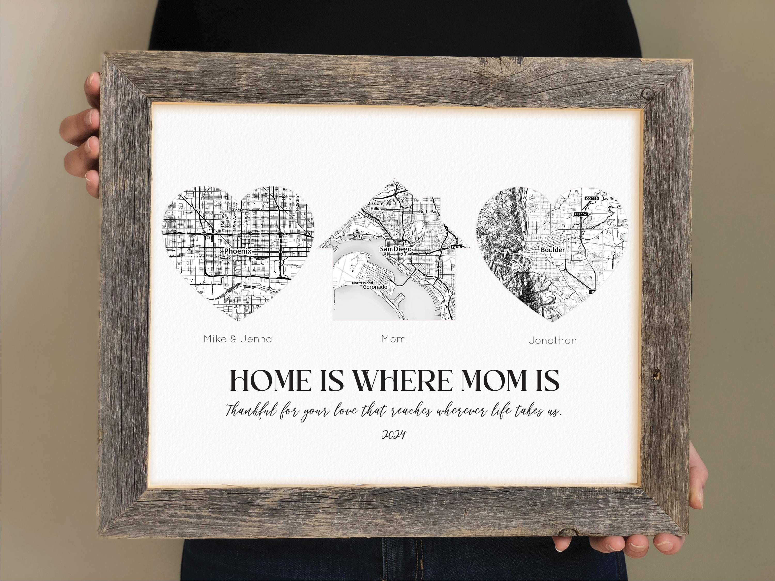 Home is Where Mom Is- Long Distance Family Gift for Mom From Siblings ...