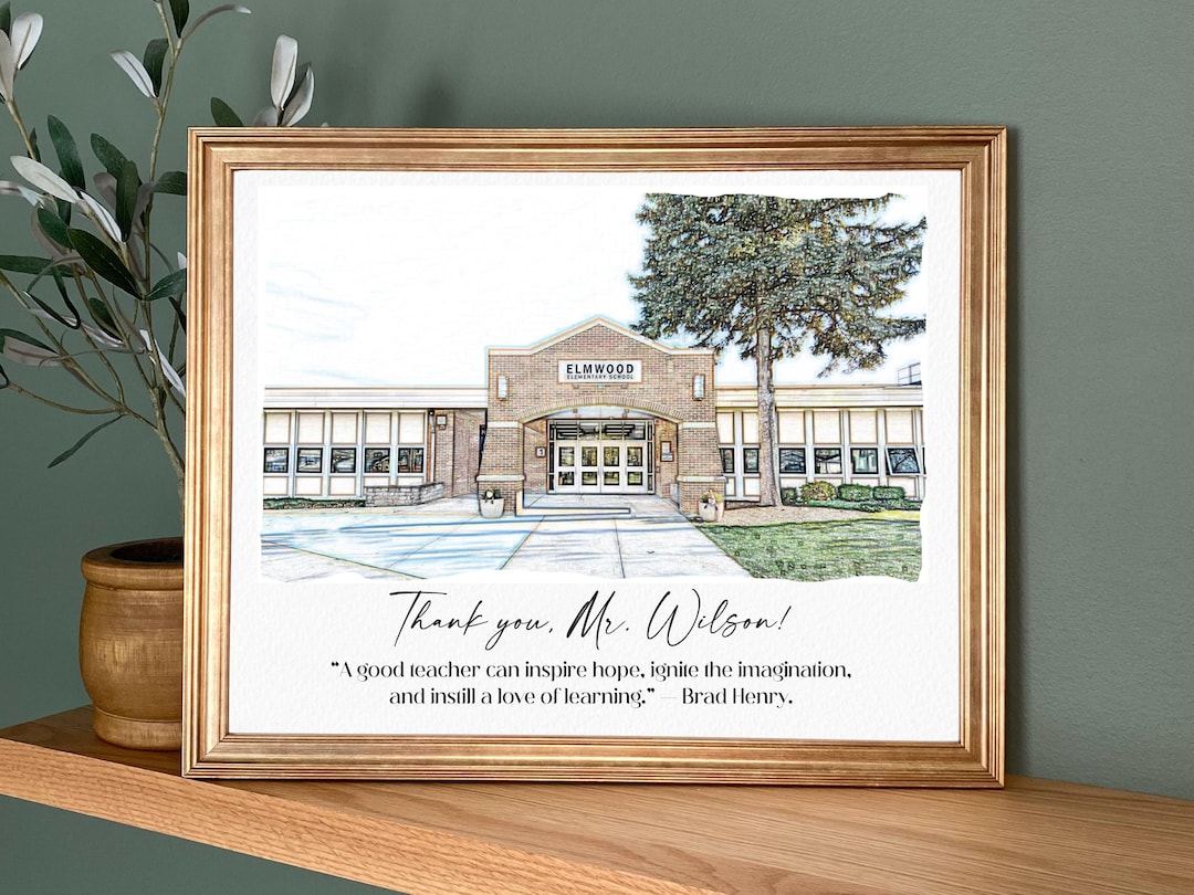 Personalized Teacher Gift for End of School Year- Framed Teacher Quotes ...