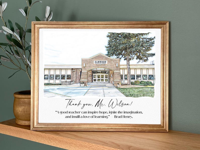 Personalized Teacher Gift for End of School Year- Framed Teacher Quotes ...