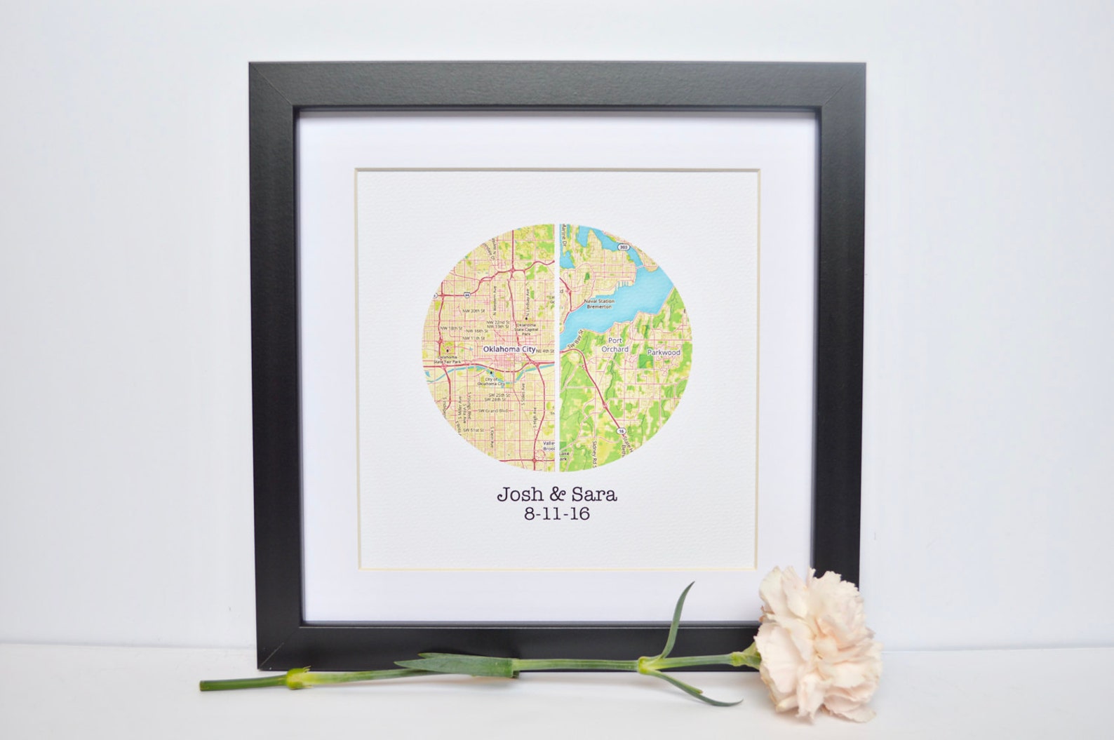 Unique Gift for Couples Map Art Engagement Gift Map Theme - Etsy