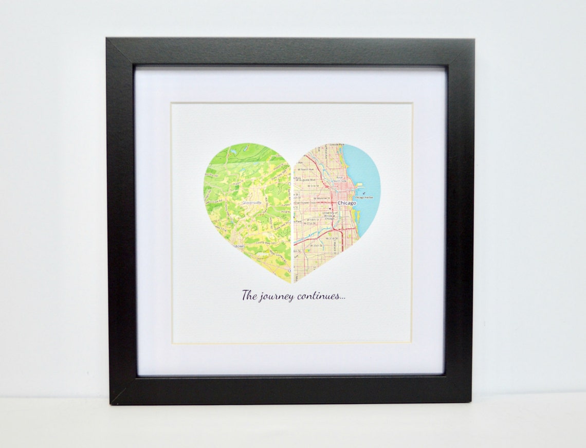 Split House Map Moving Away Gift the Journey Continues - Etsy