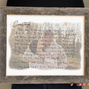 Memorial Gifts With Handwriting | Your Own Letter With Watercolor ...