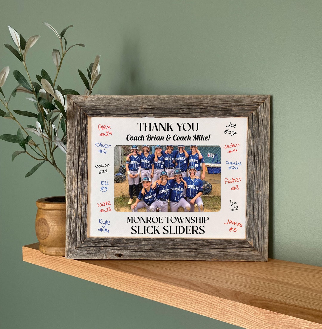 Print and Sign Team Picture for Coach- Gift for Coach From Team, End of ...