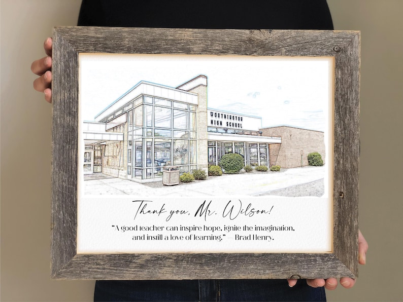 Personalized Teacher Gift for End of School Year- Framed Teacher Quotes ...