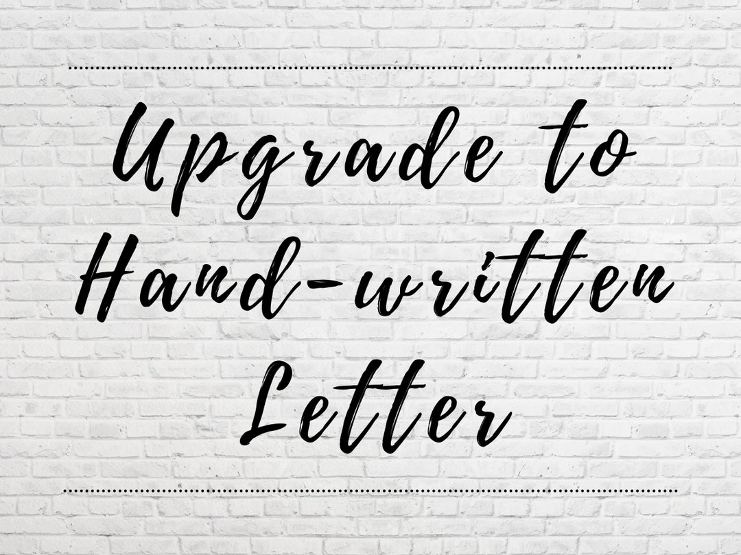 Upgrade to Hand-written Letter - Etsy