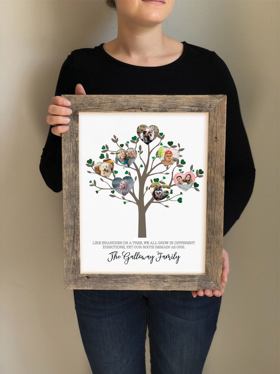 Our Roots Remain as One Family Photo Tree- Mothers Day Gift From Adult ...