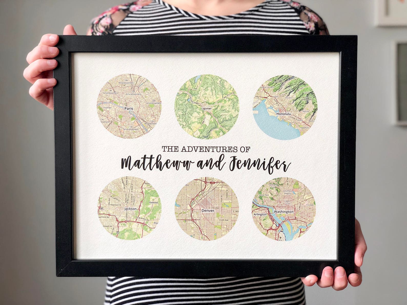 Military Retirement Gift Personalized Map for Military Families Gift ...