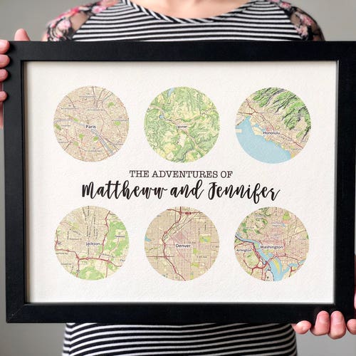 Military Retirement Gift Personalized Map for Military | Etsy