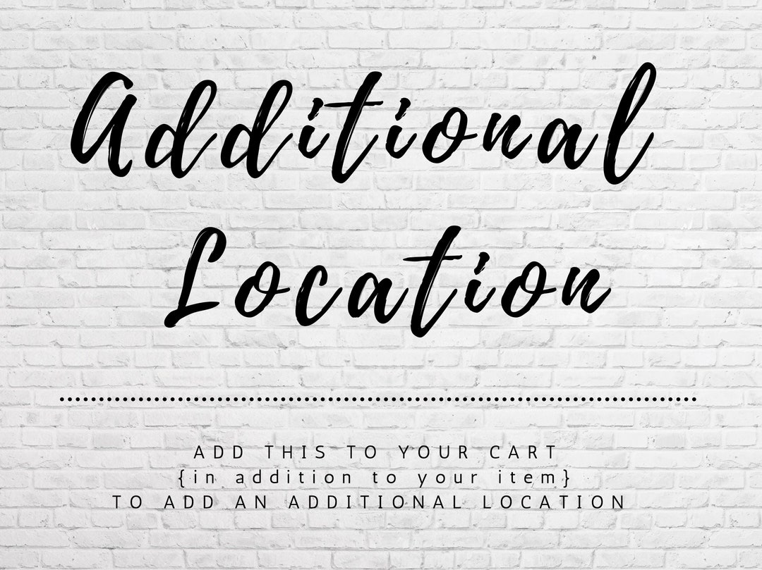 Additional Location - Etsy