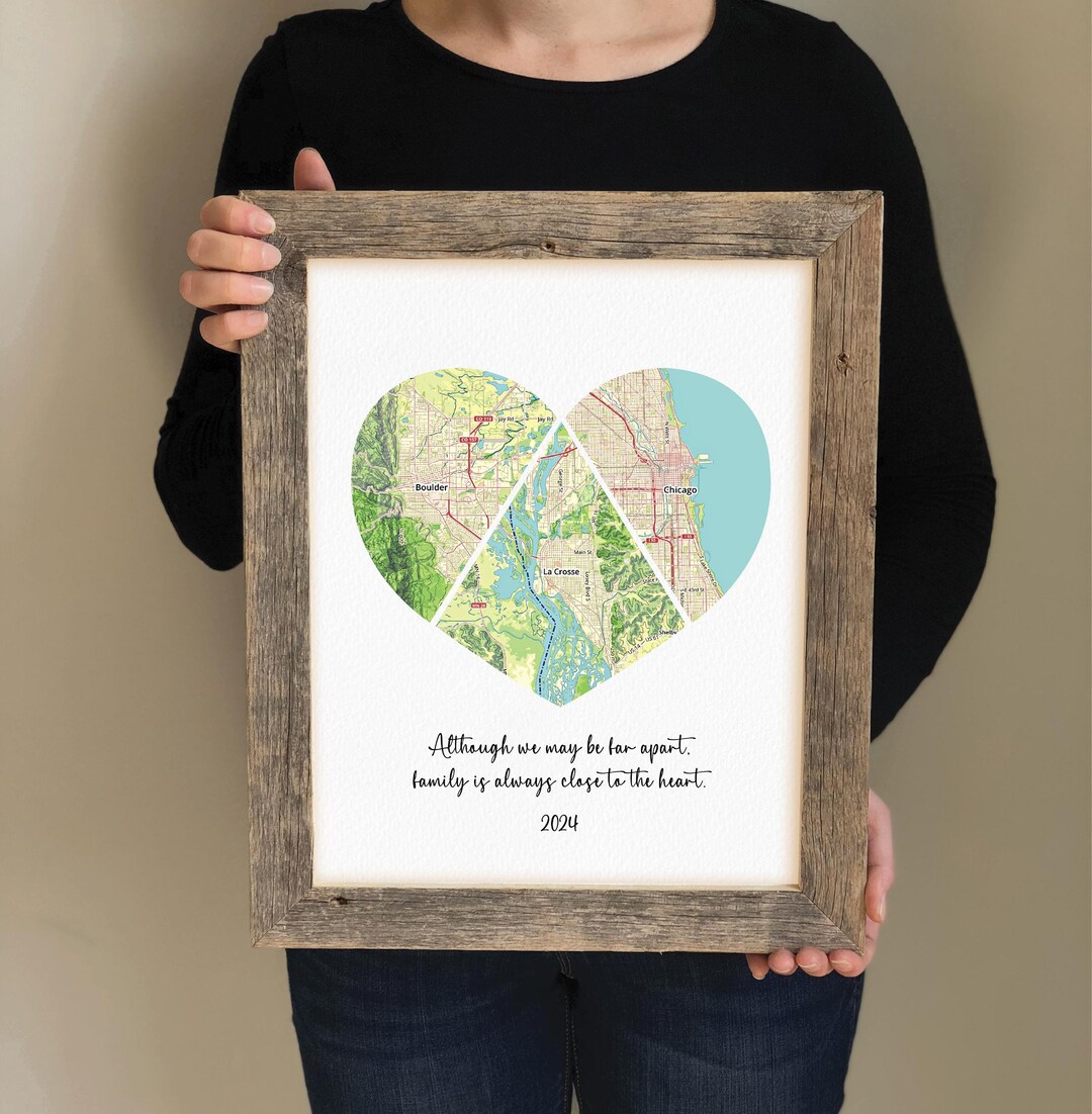Mother's Day Gift, Gift for Mom, Gift for Her, Personalized Map Print ...