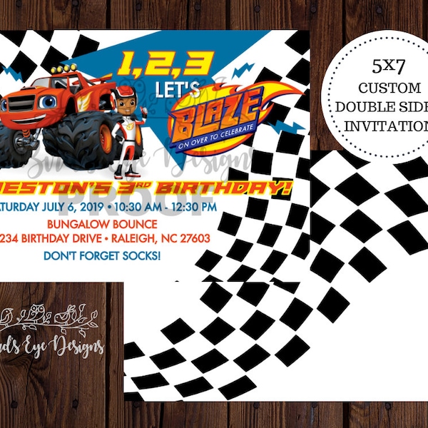 Custom Blaze Invite - Etsy