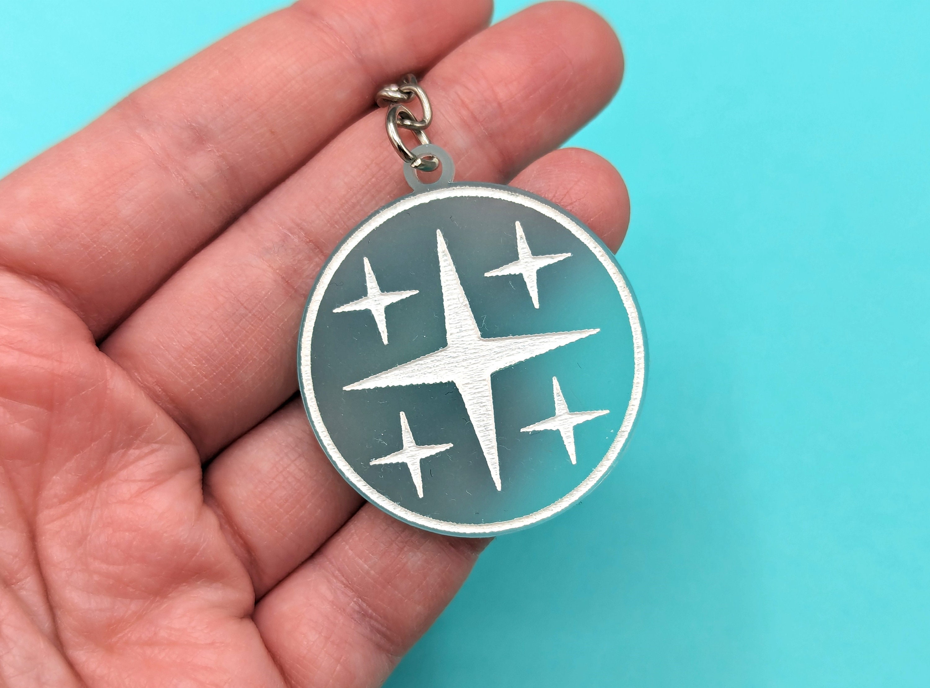 Shinee Five Stars Round Logo Acrylic Keychain Keyring, Shinee Fan ...