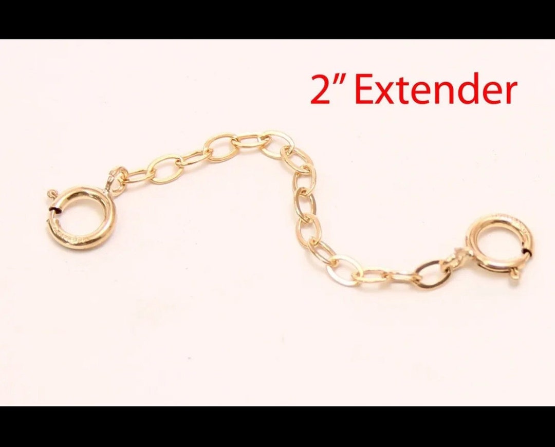 2" 14k Gold Filled Extender Safety Chain Necklace Bracelet Lock #2 - Etsy