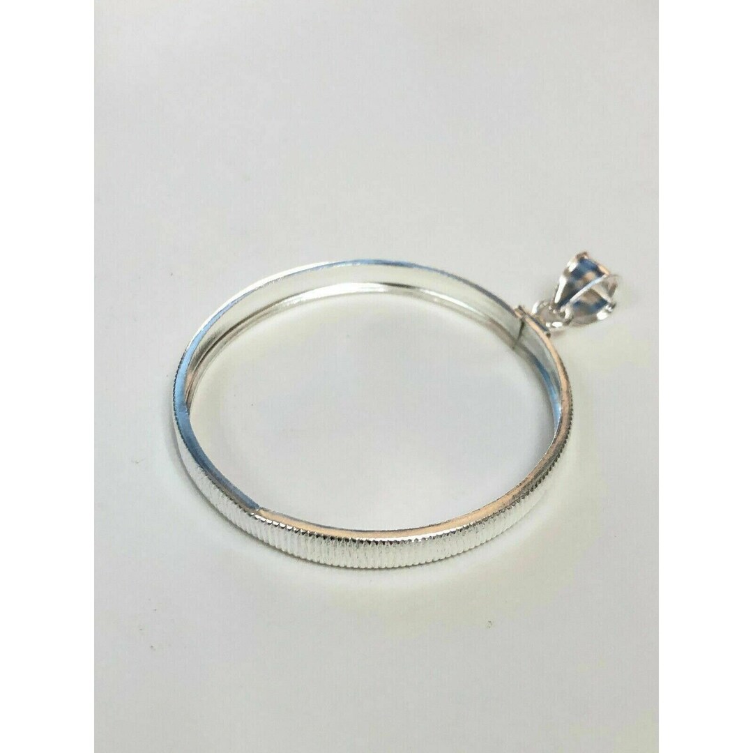 Coin Bezel Sterling Silver Coin Edge Frame Mount Pendant for US 10 Cent ...