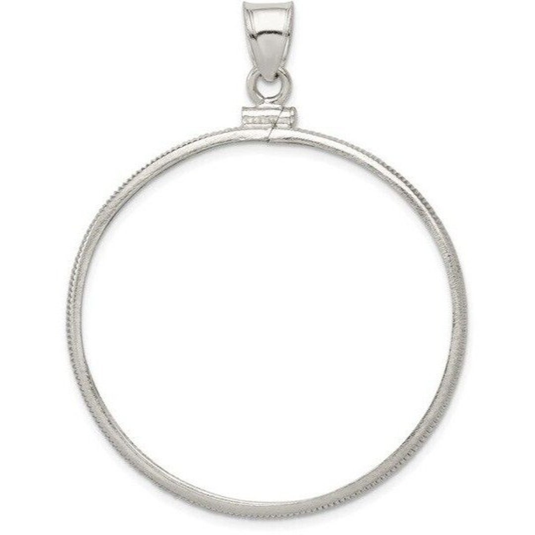 Sterling Silver Coin Bezel Frame for 1 Cent Penny - 5 Mexican Peso Gold ...