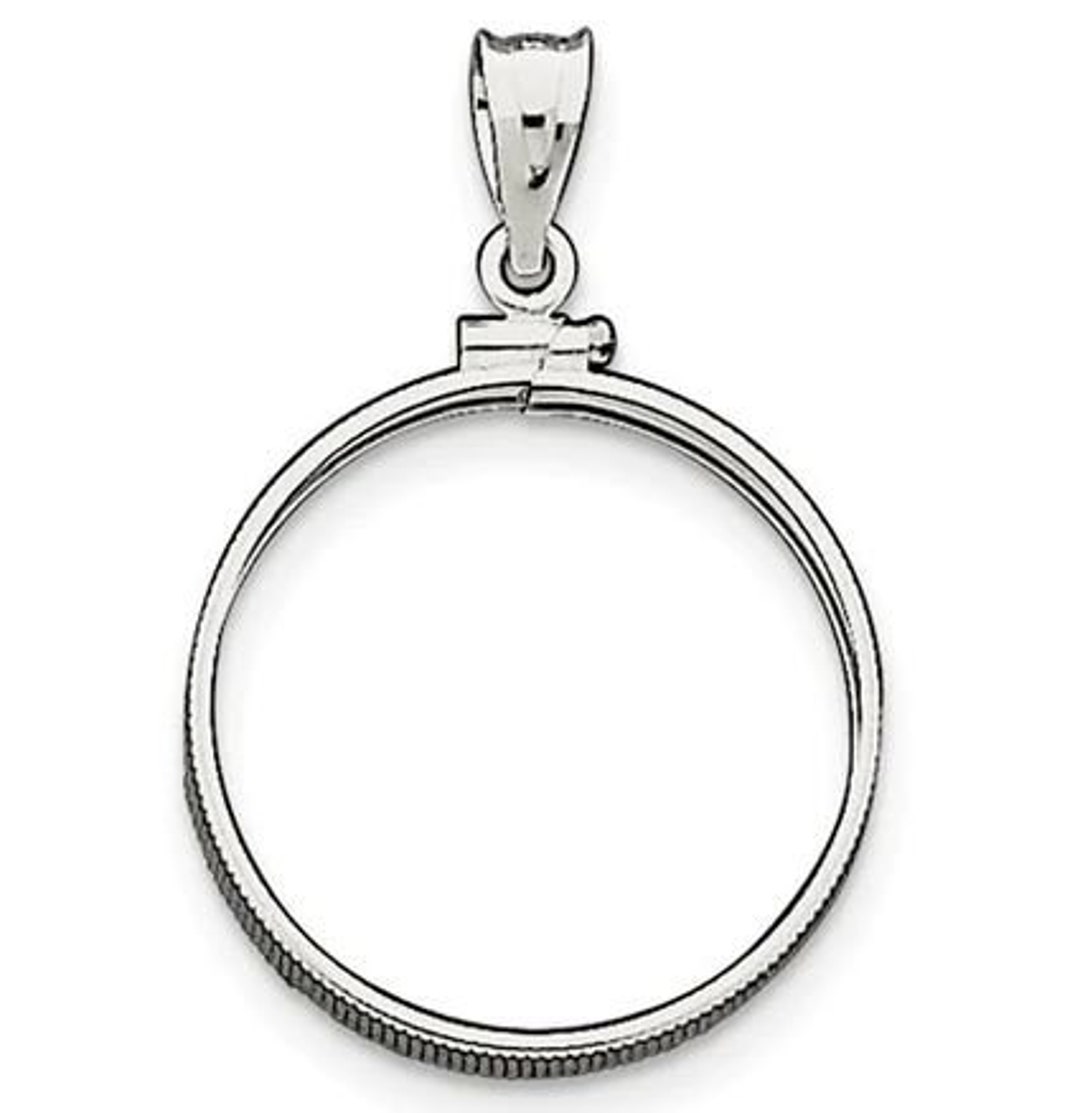 Sterling Silver Coin Bezel Frame for 50 Cent Half Dollar Kennedy ...