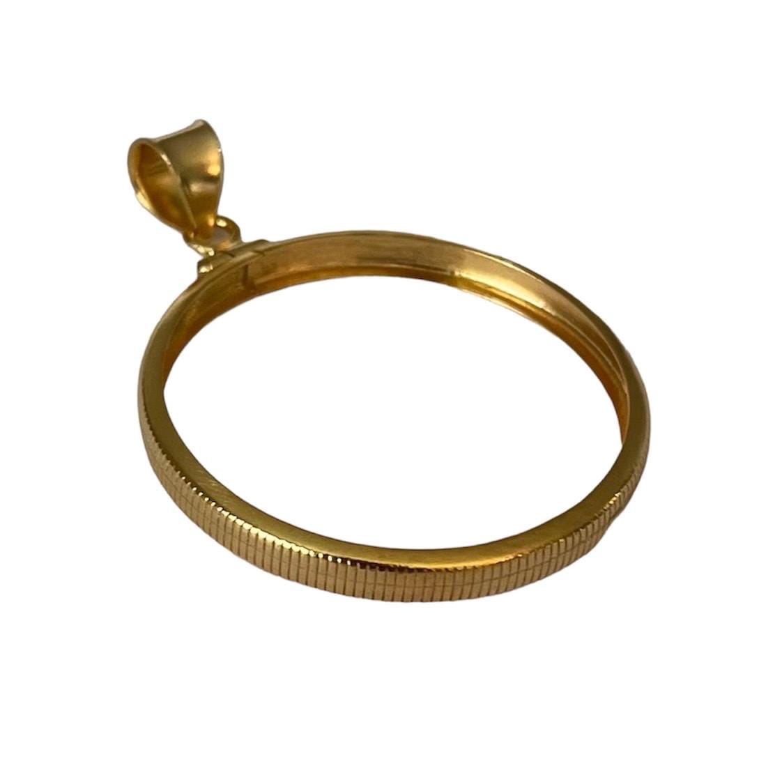 14k Gold Filled Diamond Cut Bezel Coin Bezel for 2.5 Dollar Indian ...