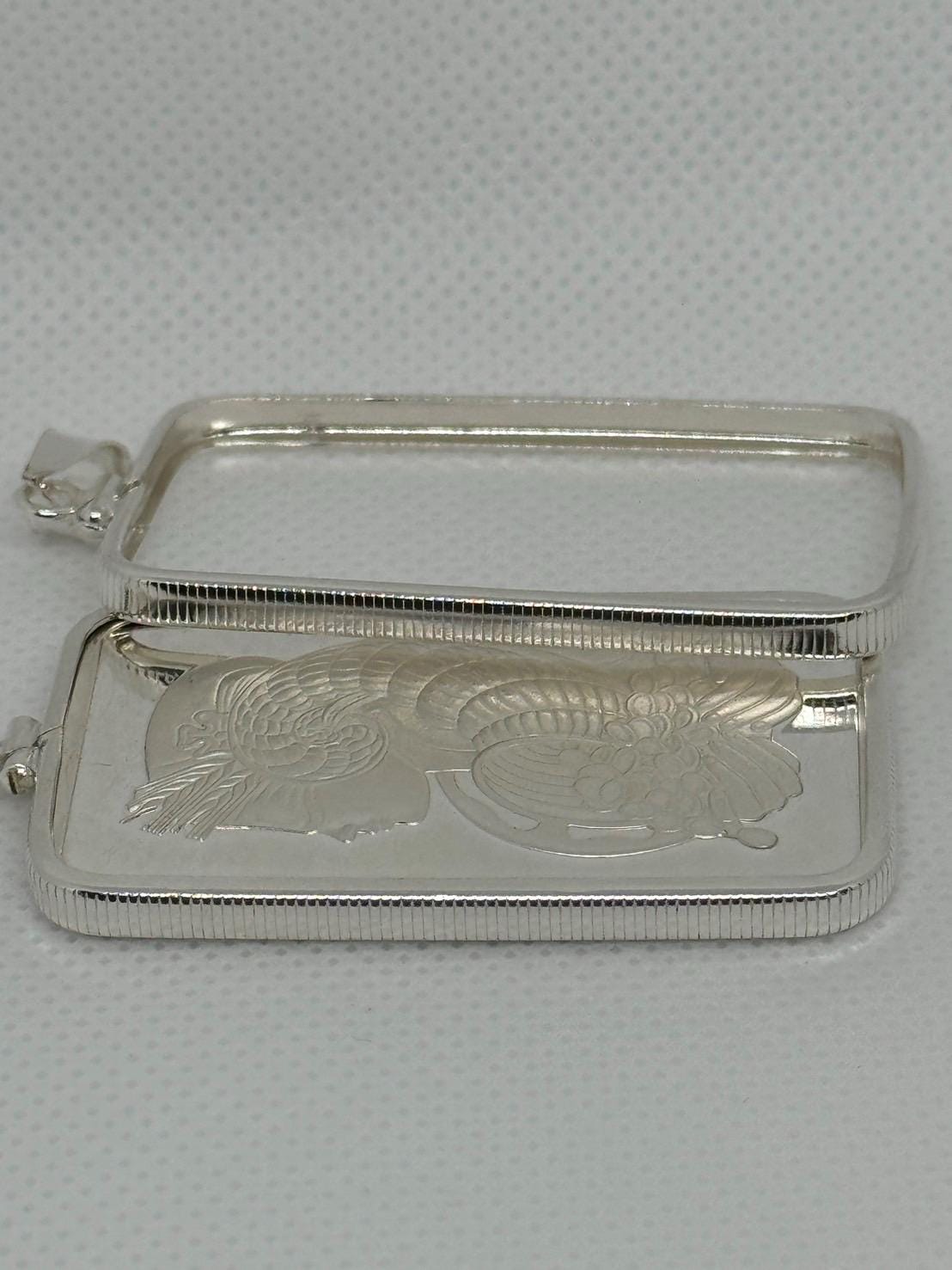 Sterling Silver Bezel Frame for 1 Oz Lady Fortuna Pamp Silver Bar Bezel ...