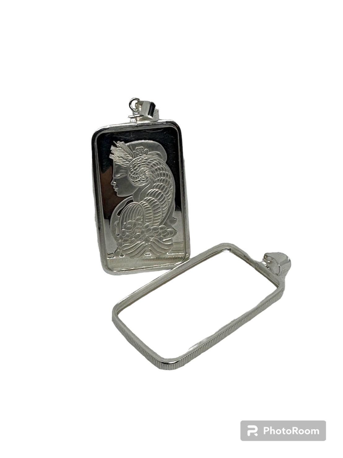 Sterling Silver Bezel Frame for 1 Oz Lady Fortuna Pamp Silver Bar Bezel ...
