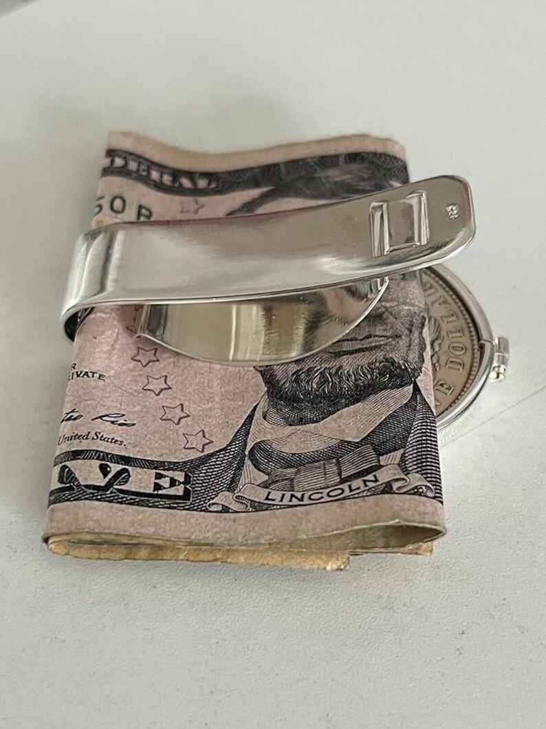 Sterling Silver Dollar Money Clip Fits One Dollar Morgan Dollar Peace ...