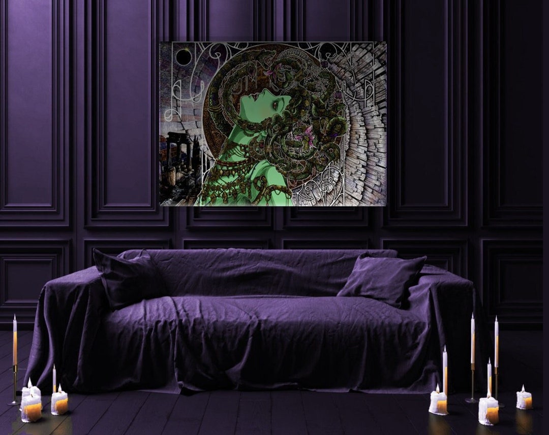 MEDUSA / GREEK MYTH / Gorgon Custom Printed Canvas Colour (various ...