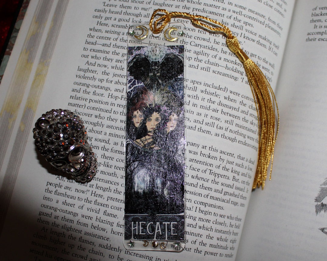 HECATE Triple Goddess Art Nouveau Wicca Book Mark / Spell Book / Book ...
