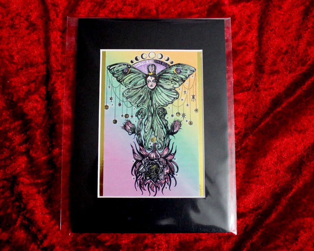 LUNA Moon MOTH Fairy Magical Illustration by Kim Fowler Art Nouveau ...