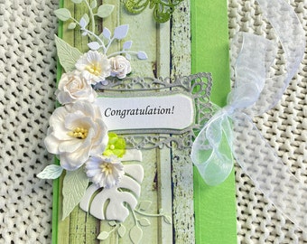 Congratulations Card, Flower Card - Etsy