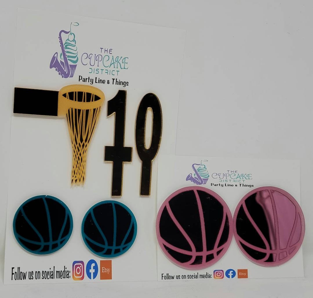 Basketball Cake Topper Set - Etsy