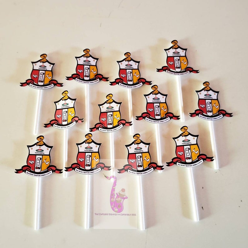 Fraternity Cupcake/candy Apples Toppers - Etsy