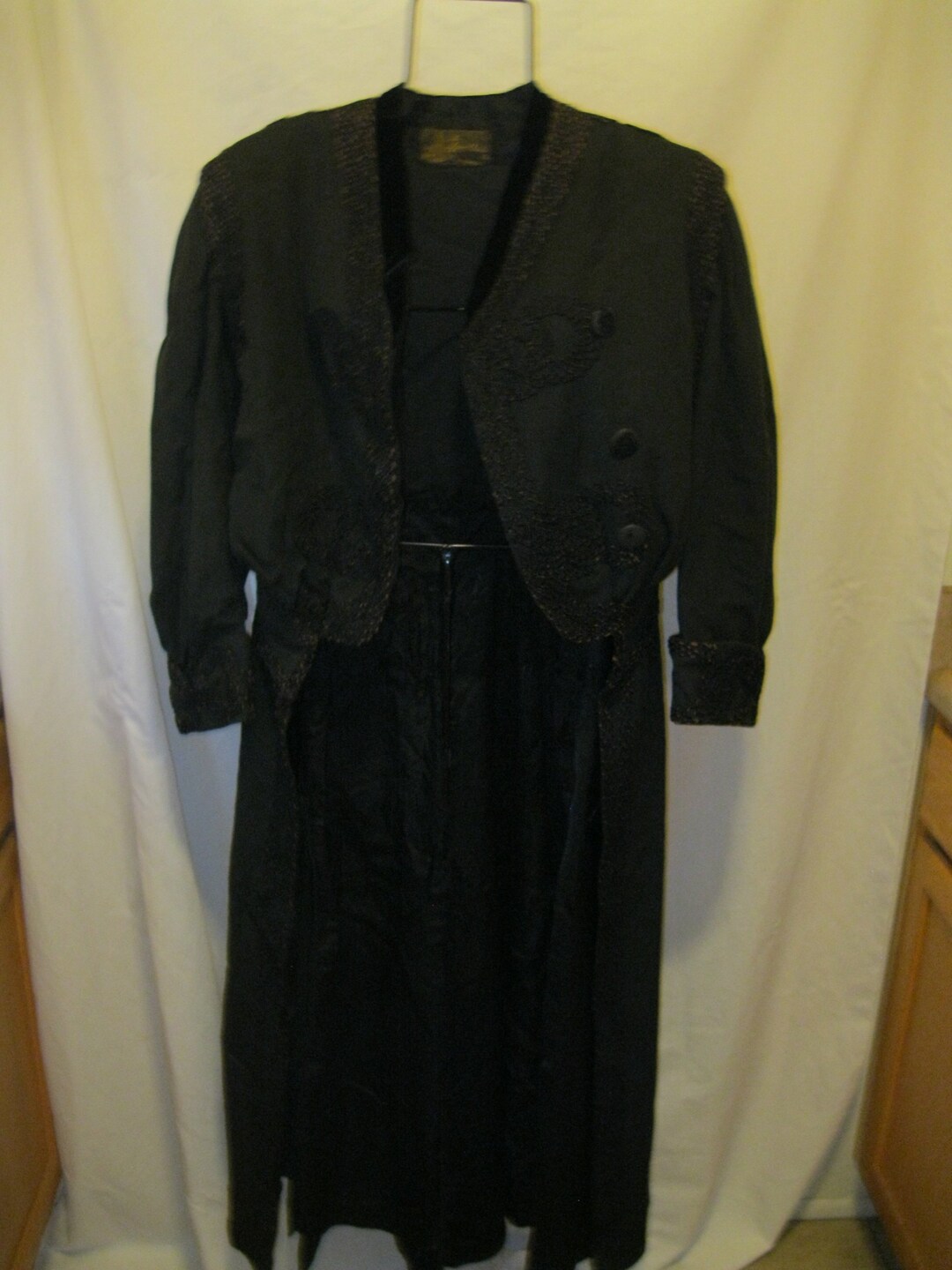 Antique Victorian Wool Jacket Embroidered-steampunk - Etsy