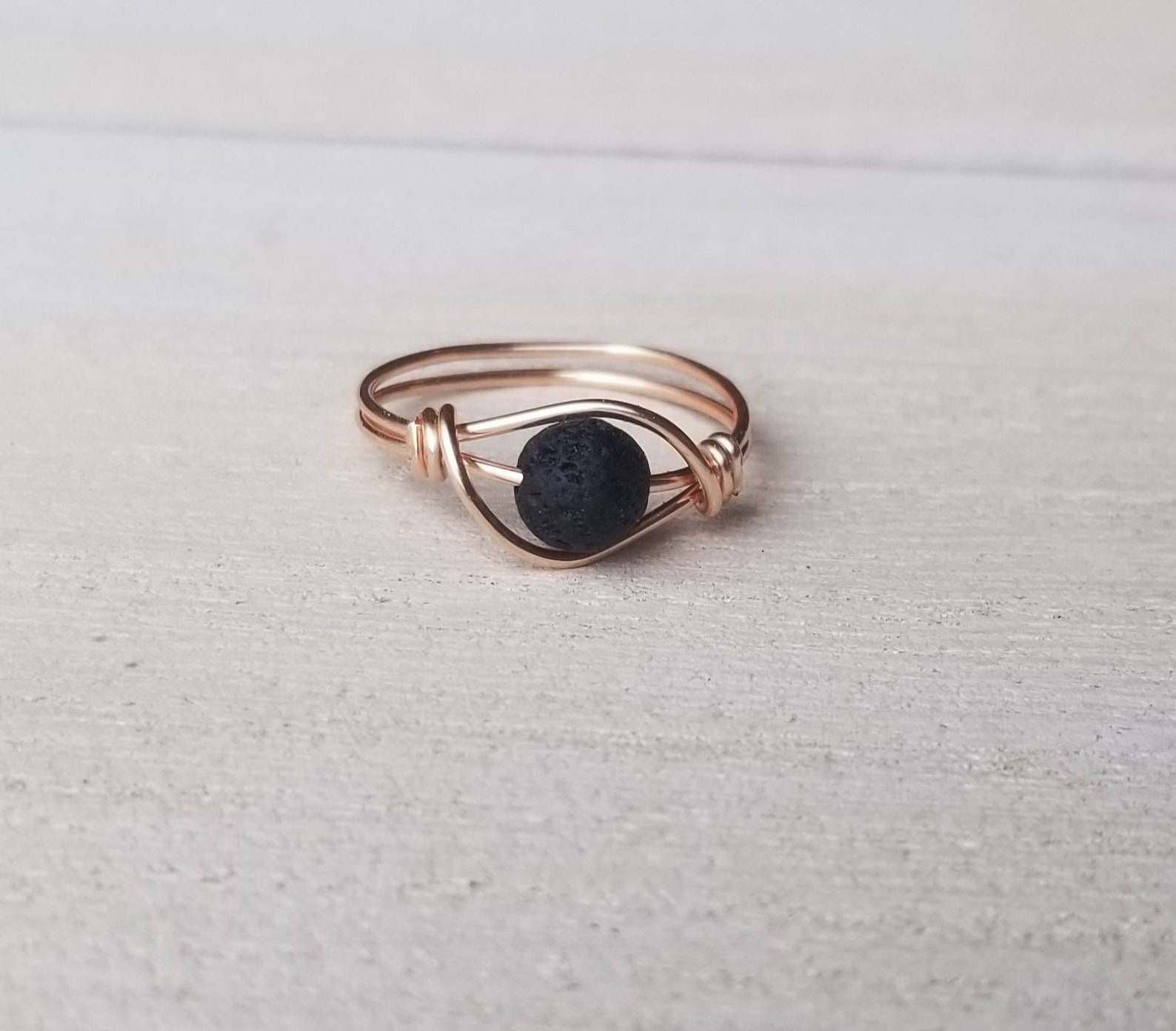 Lava Stone Wire Wrapped Ring Lava Rock Ring Wire Wrapped | Etsy