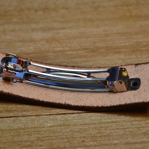 Leather Barrette / Leather Hair Accessories / Leather Hair Clips / Boho ...