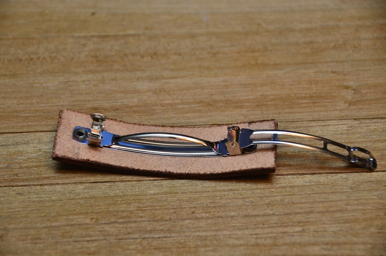 Leather Barrette / Leather Hair Accessories / Leather Hair - Etsy