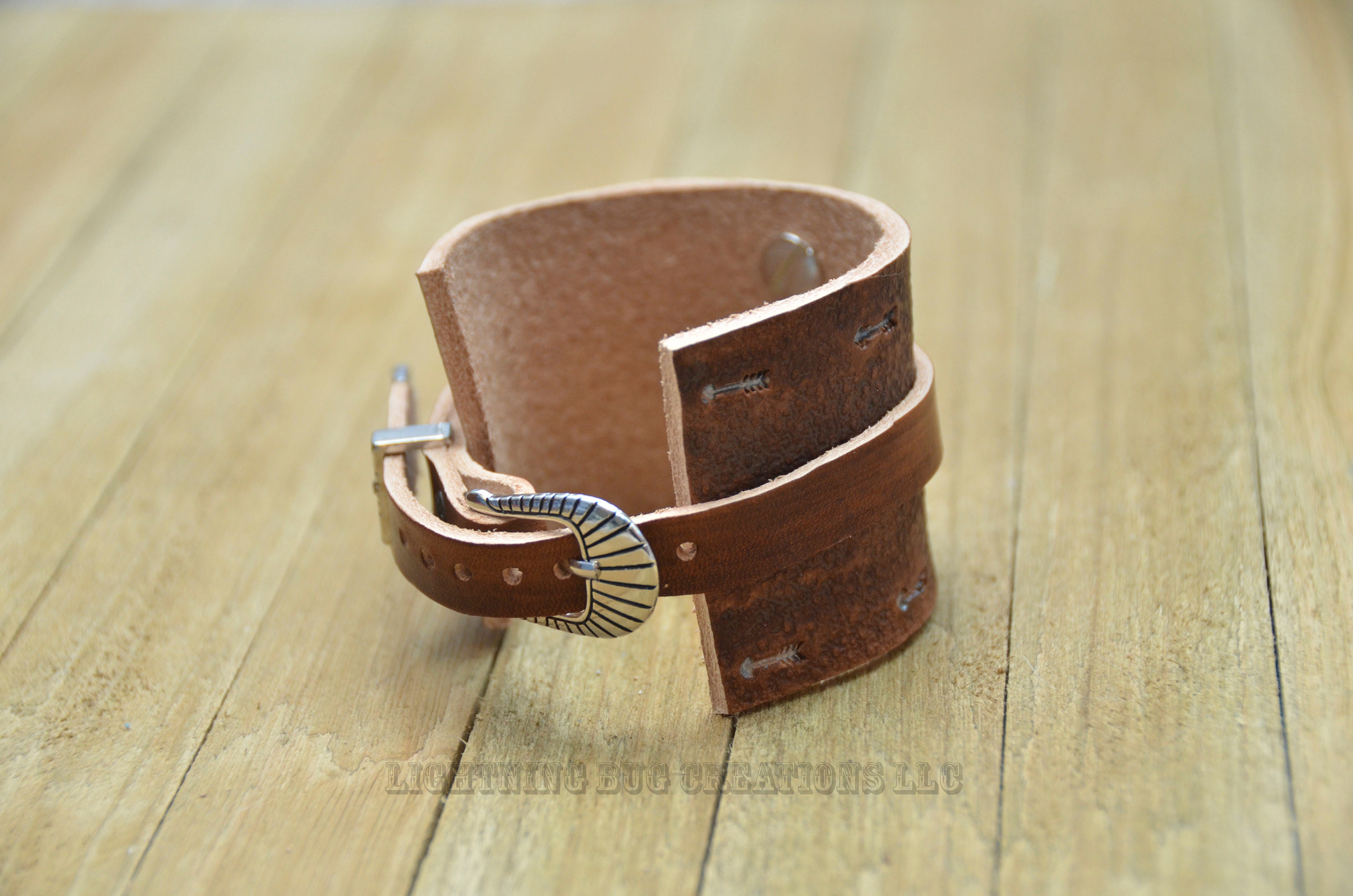 Leather Cuff Bracelets / Wide Leather Bracelets / Brown | Etsy