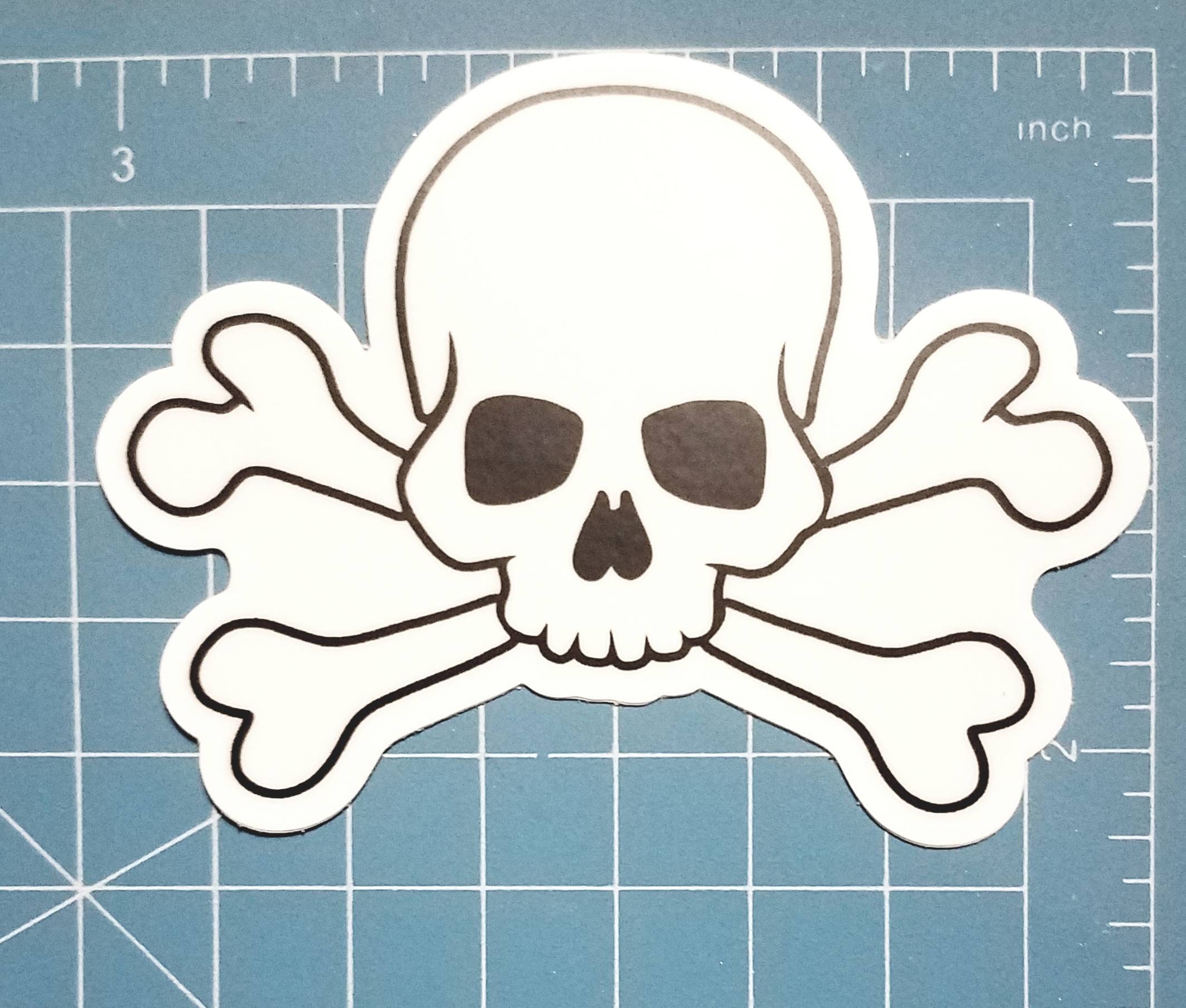 Skull and Crossbones Sticker - Etsy