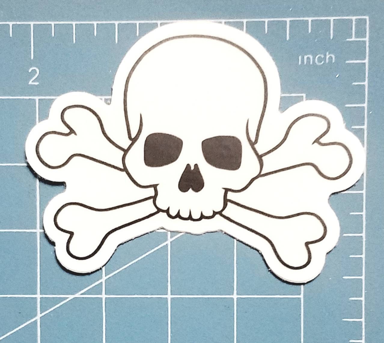 Skull and Crossbones Sticker - Etsy