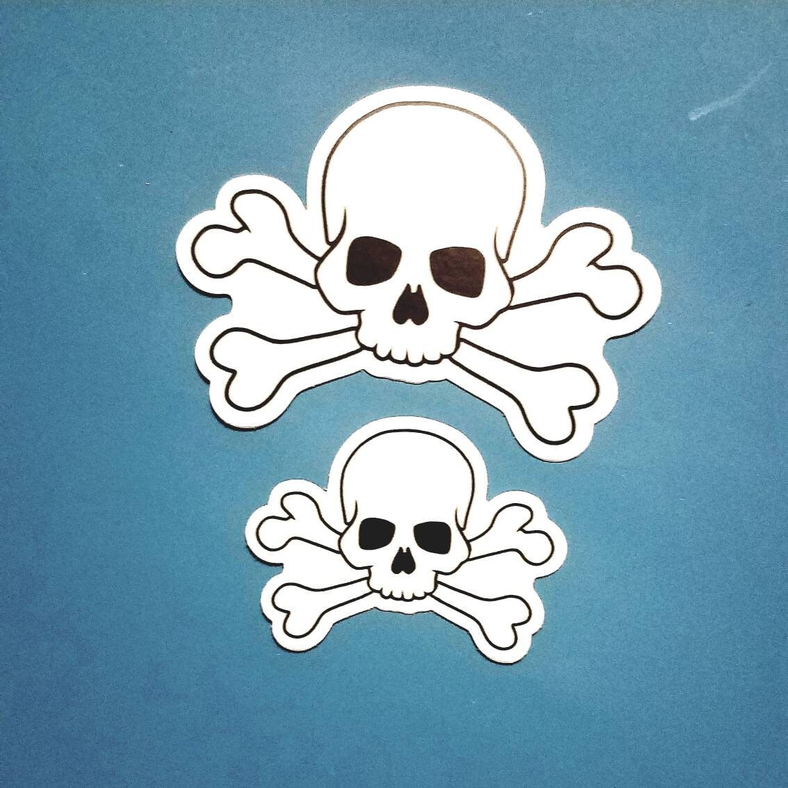 Skull and Crossbones Sticker - Etsy