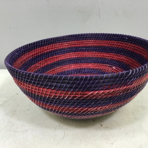 Basket African Lesotho Tribe Mulit Colored Woven Coiled Basket - Etsy
