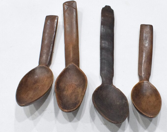 Philippines Ifugao Carved Wood 4 Piece Spoon Set - Etsy