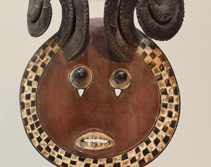 African Goli Horned Akan Goli Mask - Etsy