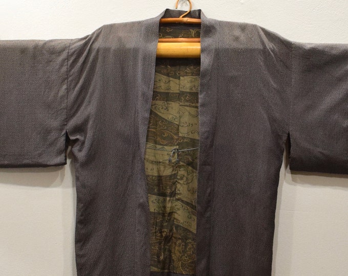 Kimono Japanese Brown Kimono - Etsy