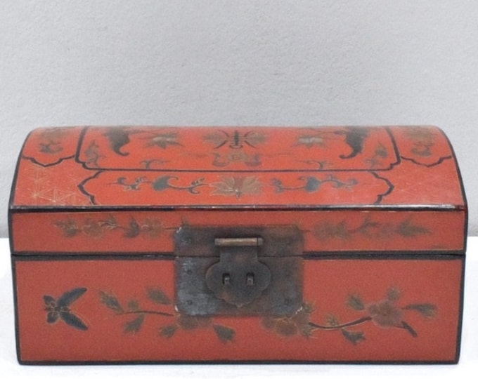Chinese Antique Lacquer Storage Box - Etsy
