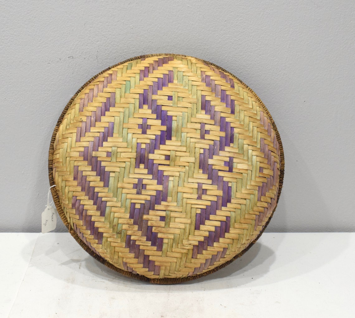 Basket African Winnowing Woven Reed Tray Basket Kenya | Etsy