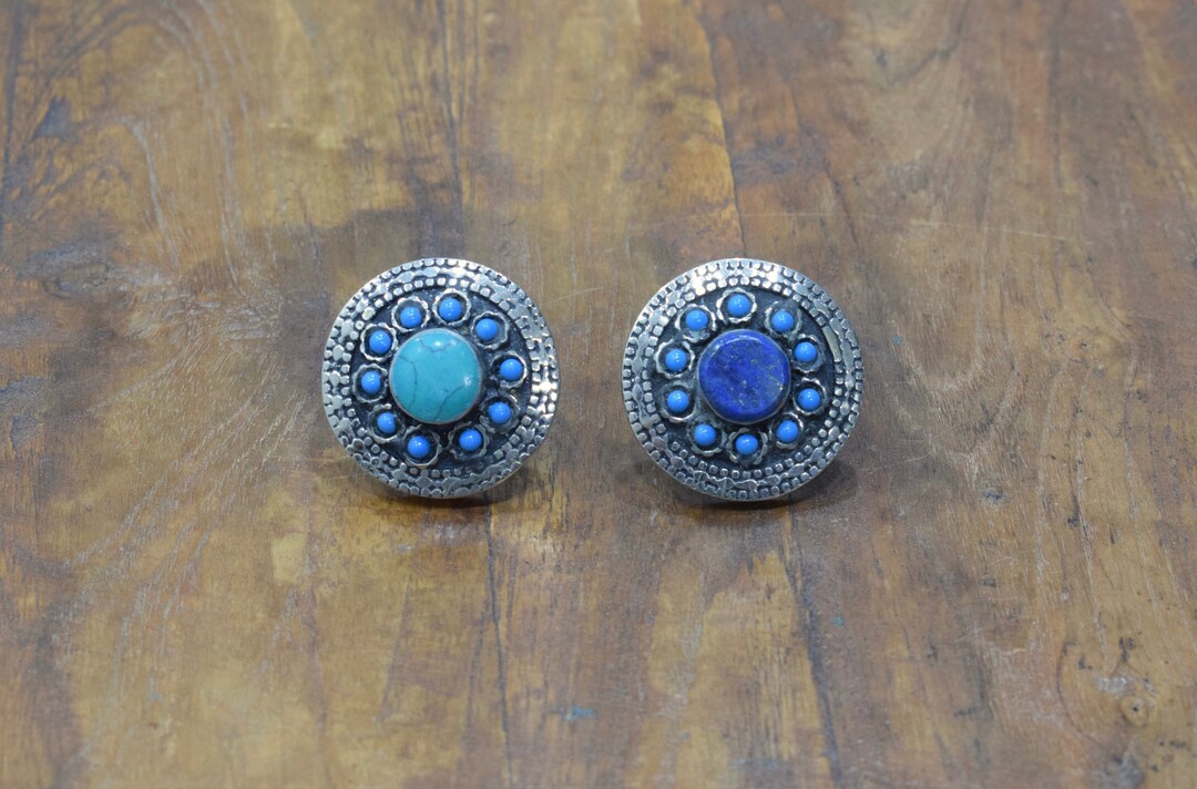 Middle Eastern Turquoise Lapis Rings - Etsy