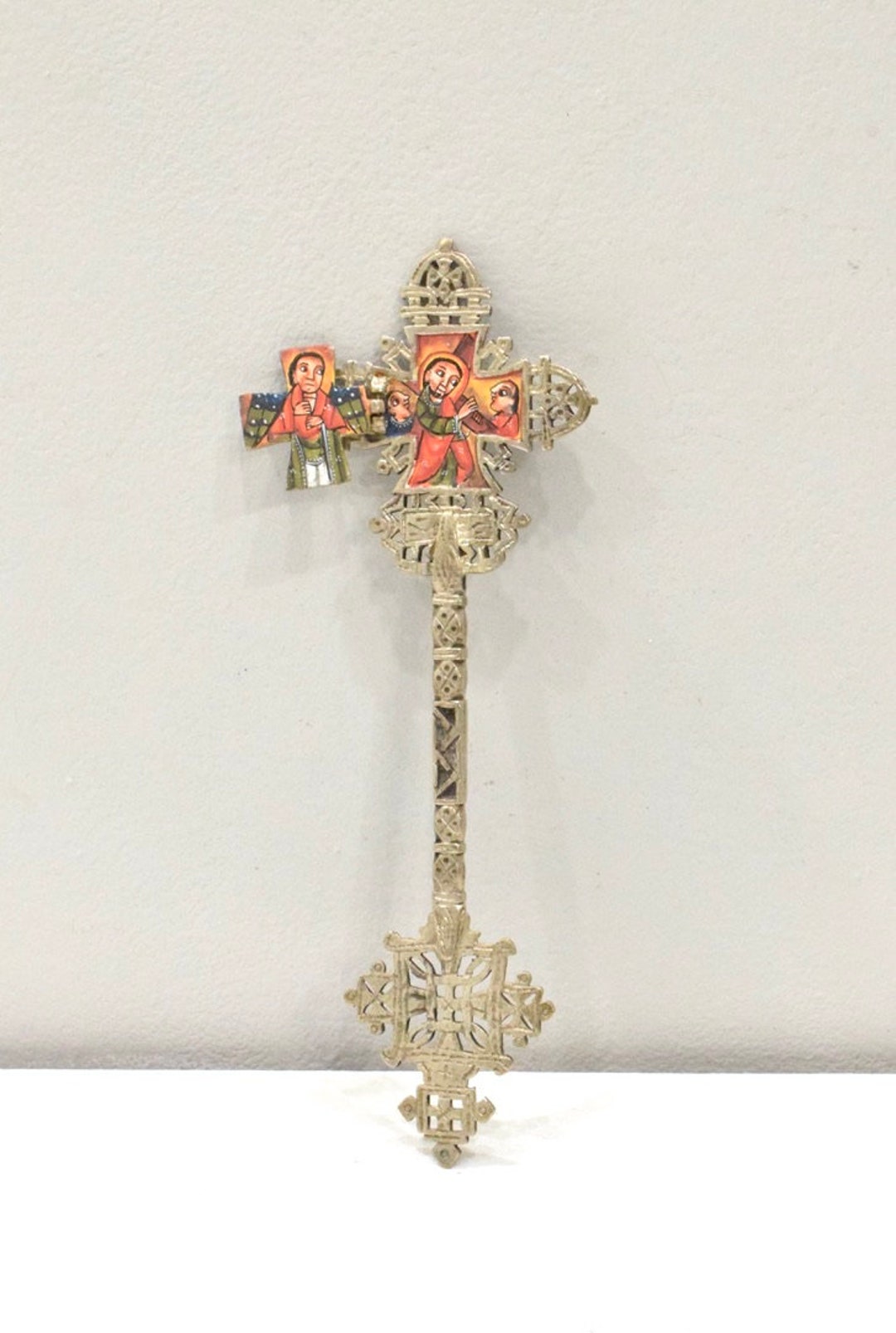 Ethiopian Icon Painted Coptic Cross - Etsy